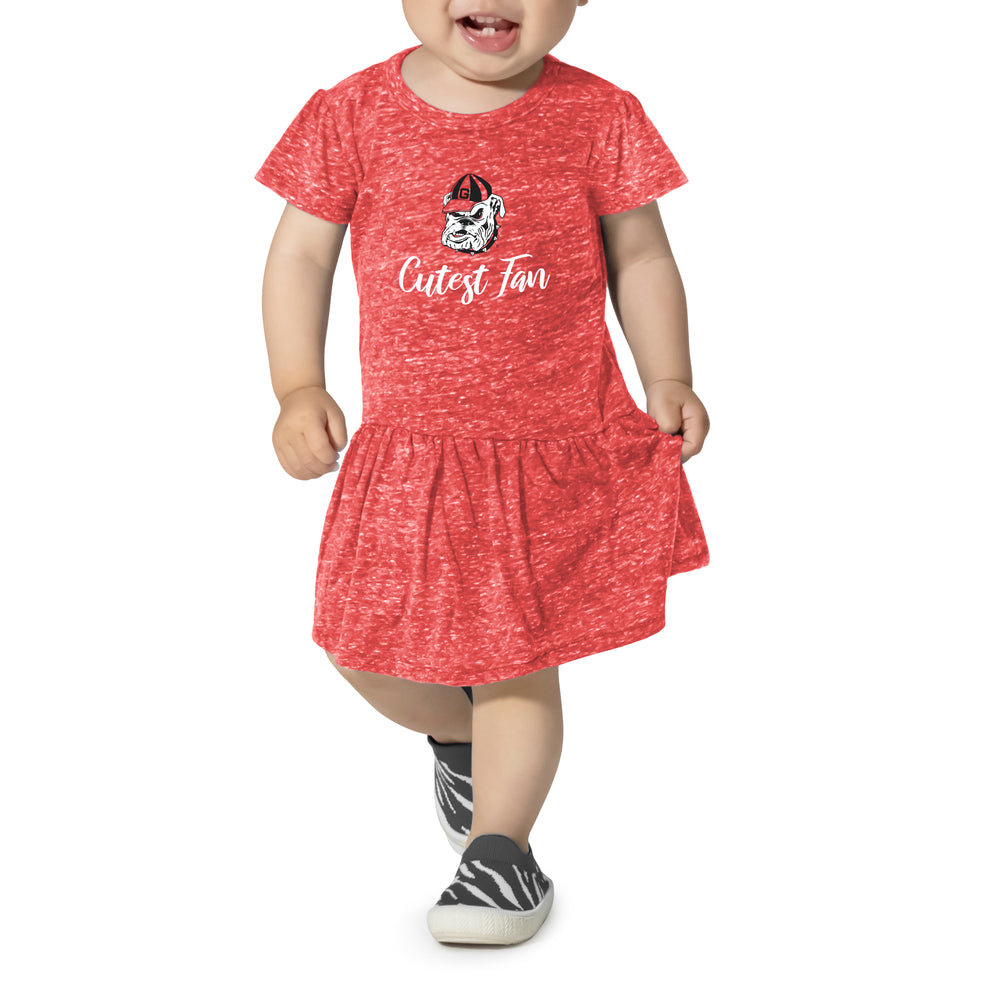 Georgia Cutest Fan Infant Knobby T-Shirt Dress - Little King